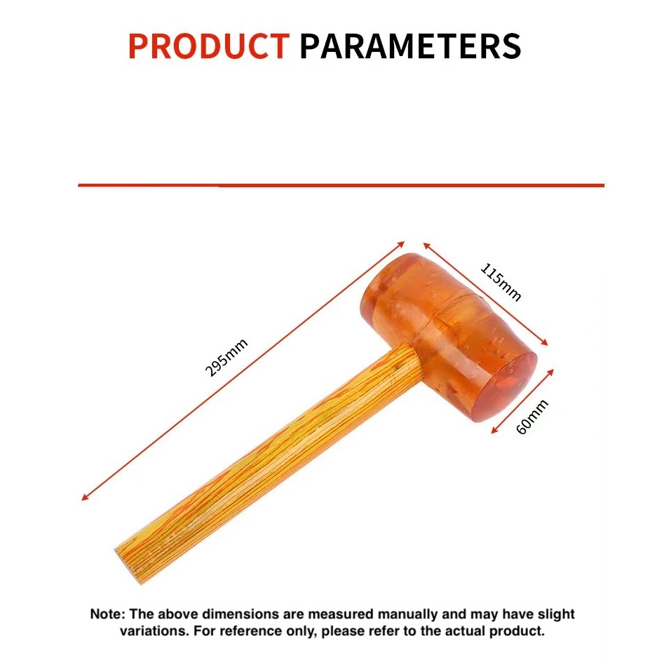 TRANSPARENT RUBBER MALLET DUAL FACE TILE FLOOR HAMMER / PENUKUL GETAH ...