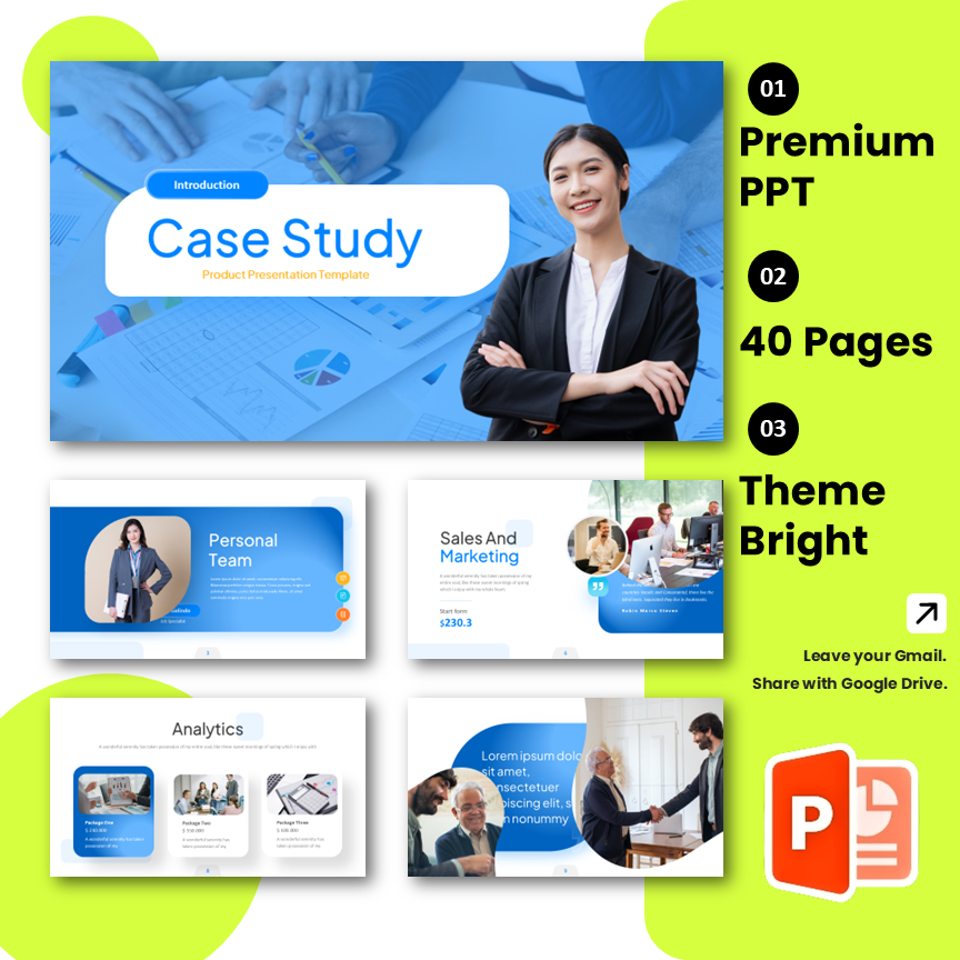 🔥 Premium Powerpoint - 40 Pages 🔥 Simple Modern Product Case Study Project Presentation ...