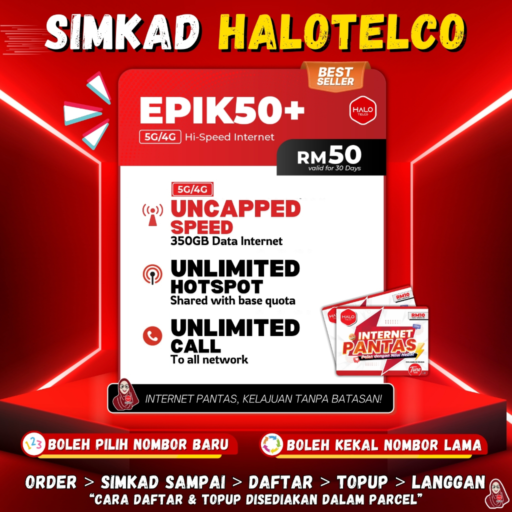 💥𝗘𝗣𝗜𝗞 𝟱𝟬+ | 4G/5G UNLIMITED SPEED & CALL | 350GB DATA + HOTSPOT ...
