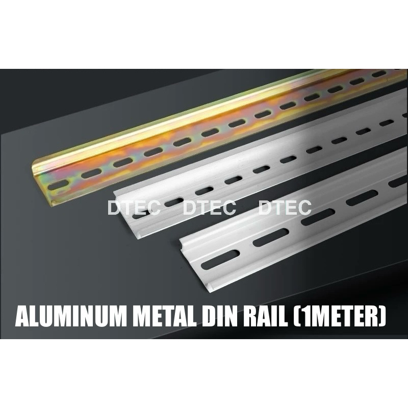 1 METER Din Rail Slotted Aluminium / Metal Din Rail for MCB ELCB Din ...