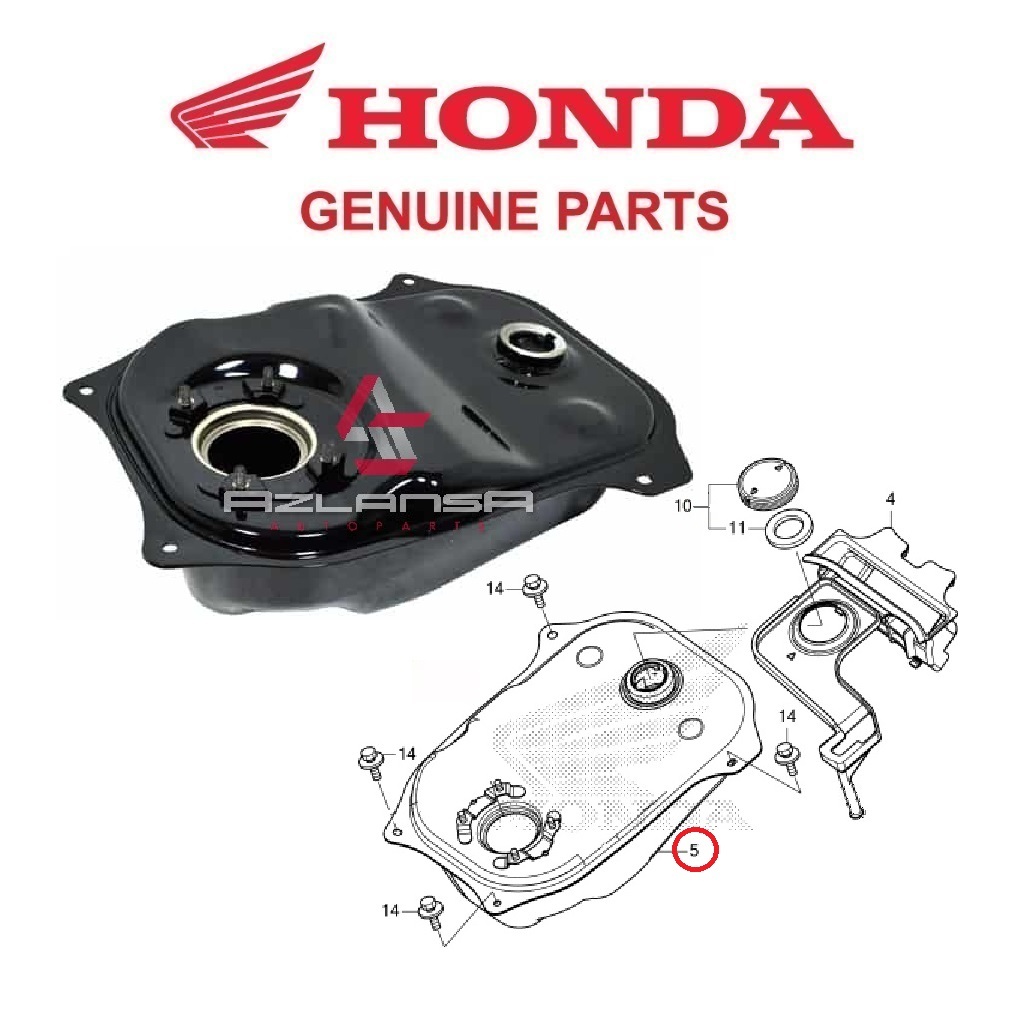 Tank Comp Fuel ( 17510-K56-M00 ) RS150R V1 V2 V3 & RS-X V1 V2 💯 Honda ...