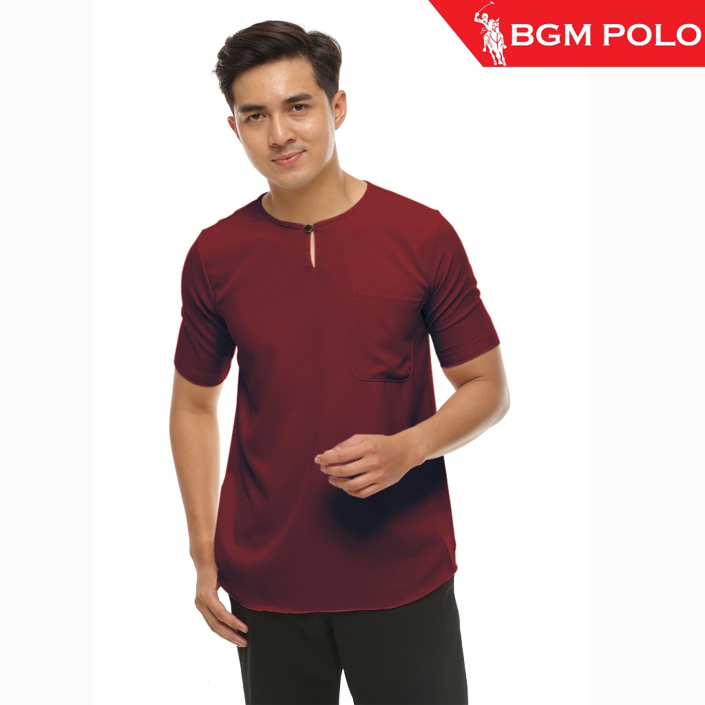 BGM POLO Men Plus Size Kurta Panglima With Butang Kayu (3XL- 5xl) -BP-MK069PWB-BPP | Shopee Malaysia