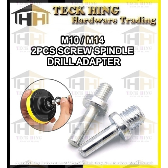 M10 / M14 Screw Spindle Drill Adapter For Polisher Angle Grinder Car ...