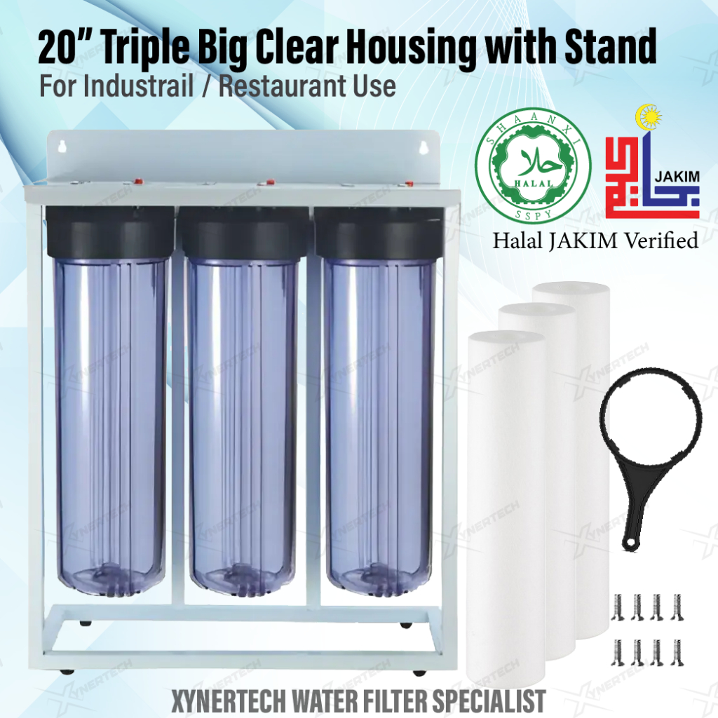 20" Triple Big Transparent Housing Clear Casing with Stand Halal ...