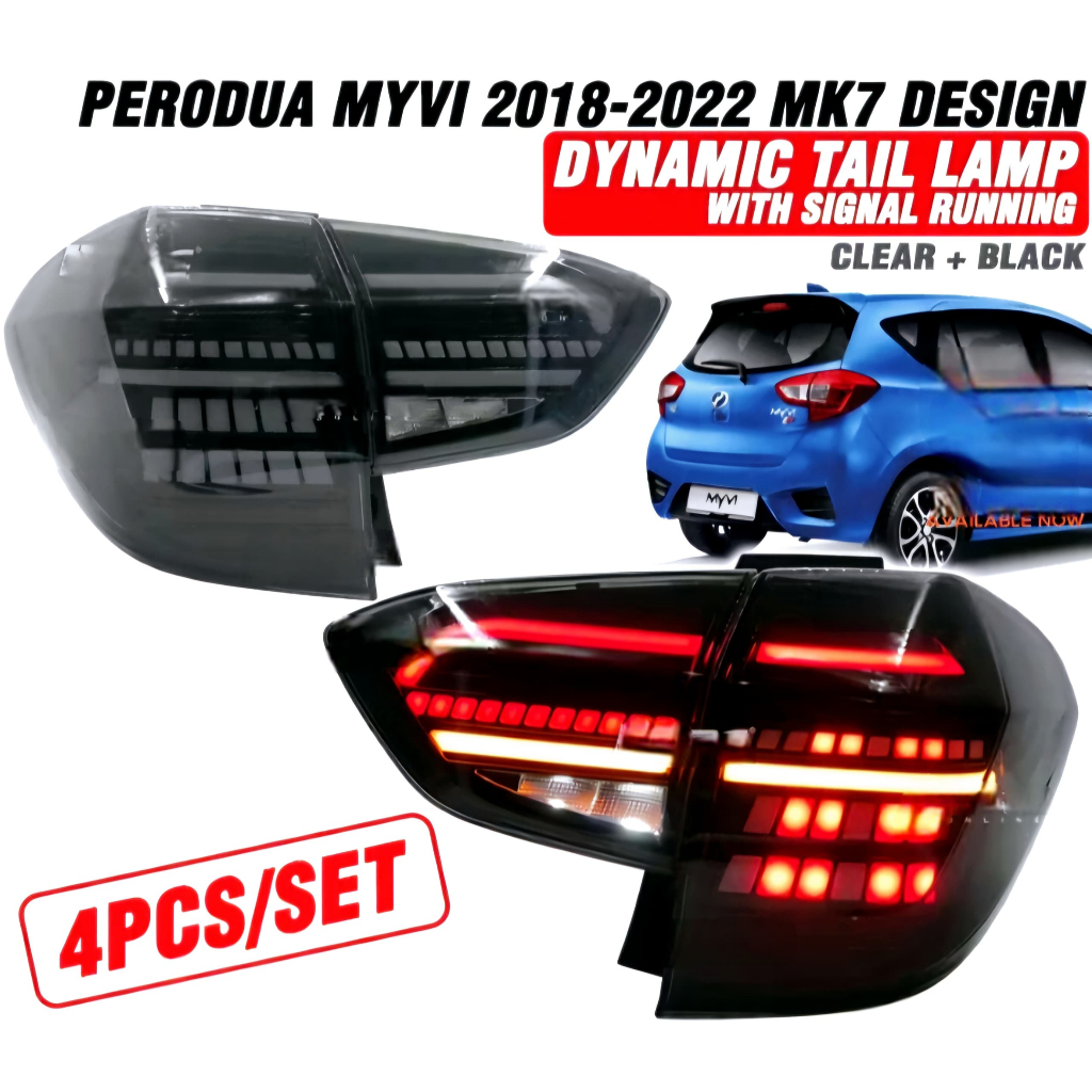 Perodua Myvi 2018-2025 MK7 Design Tail Lamp With Running Signal Smoke ...
