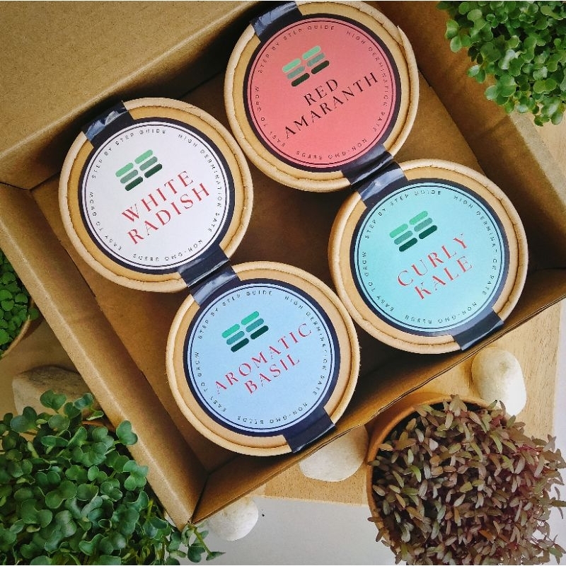 4 Tubs | Microgreens Grow Kit | Grow Your Own | Shopee Malaysia