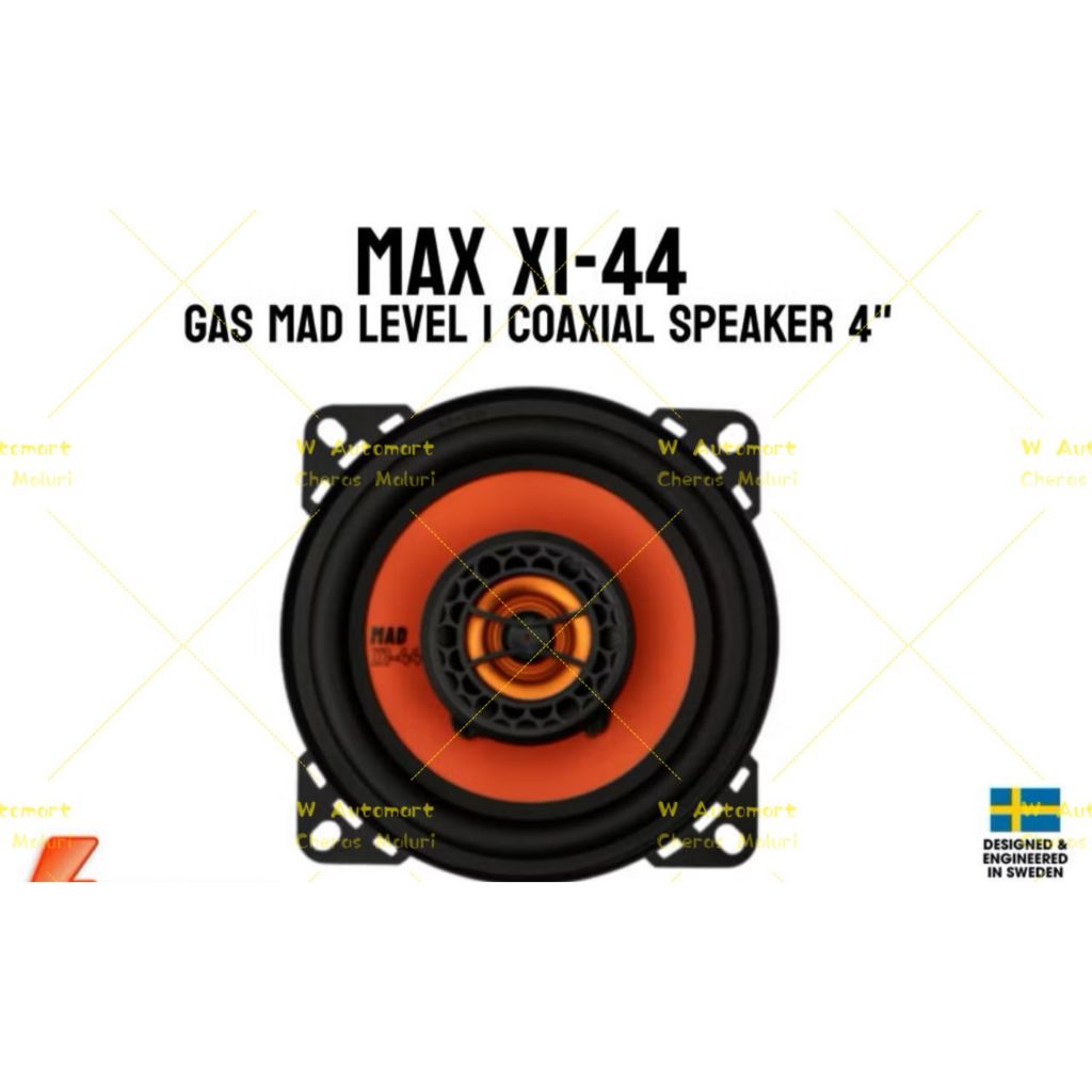 GAS AUDIO MAD X1-44 MAD-series Level 1 coaxial speaker 4" | Shopee Malaysia