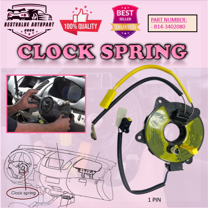 💫MALAYSIA READY STOCK💫CHERY EASTAR CLOCK SPRING SPIRAL STEERING CABLE ...
