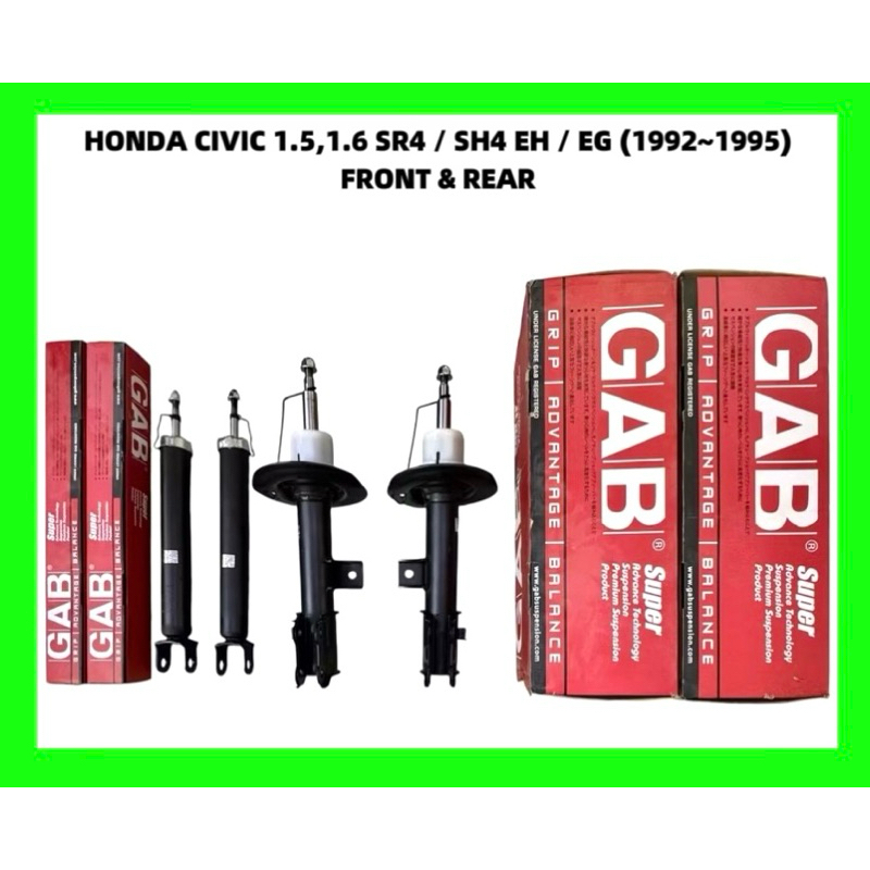ORIGINAL GAB ABSORBER HONDA CIVIC 1.5,1.6 SR4 / SH4 EH / EG (1992~1995 ...
