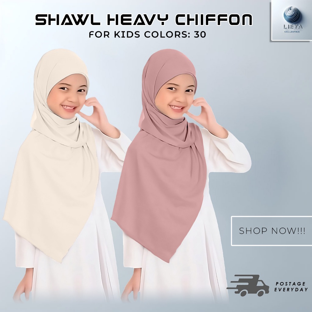 Kids shawl Chiffon Budak || Ready Stock premium || Tudung Raya 2025 ...