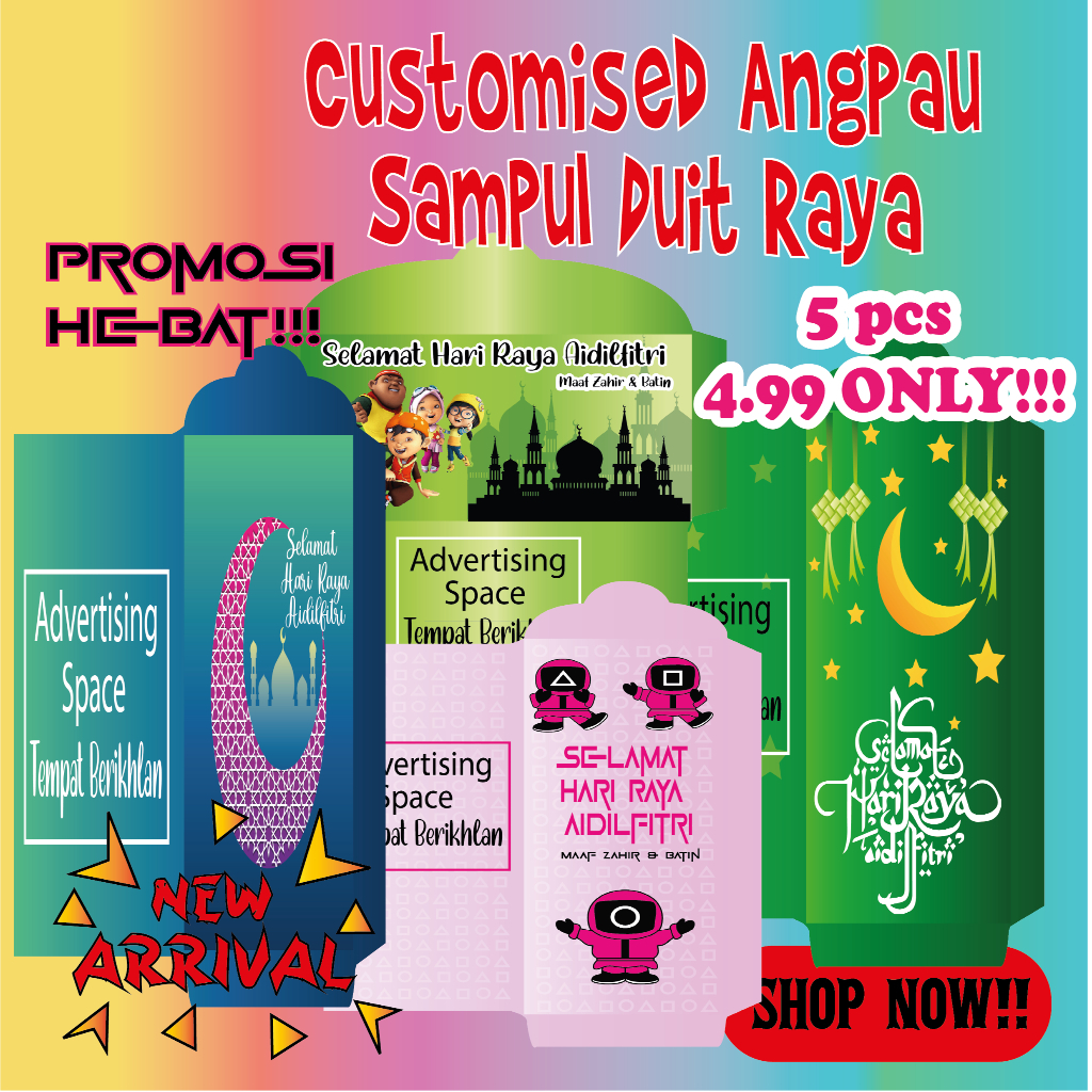 Custom Sampul Duit Raya Customized Design 2023 /Money pocket/Angpow ...