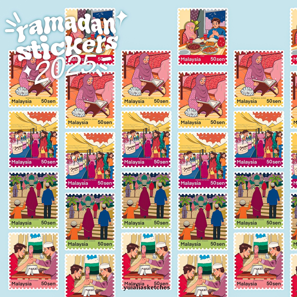 NOSTALGIA RAMADAN deco stickers by YuiAlia Sketches | Shopee Malaysia