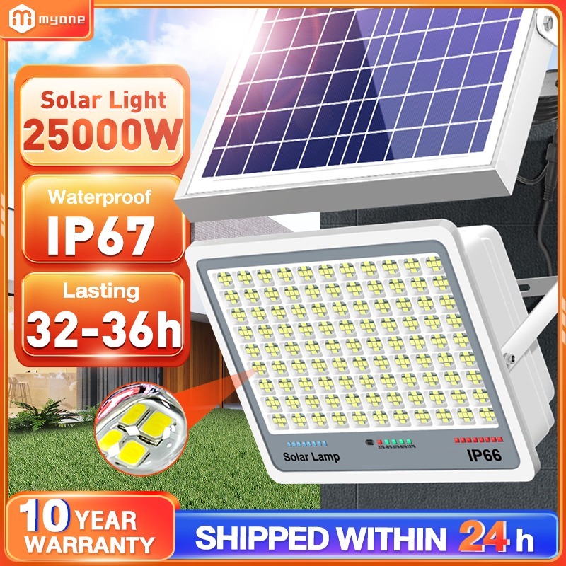 ⚡️5-Year Warranty⚡️ Lampu Solar Light Outdoor Lighting 25000W LED Solar ...