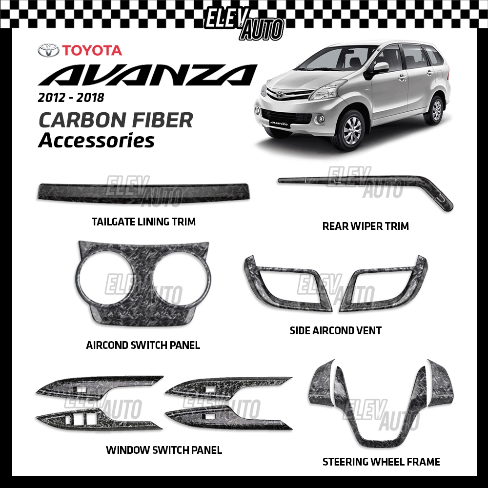 Toyota Avanza 2012 - 2018 Forged Carbon Interior Exterior Accessories ...