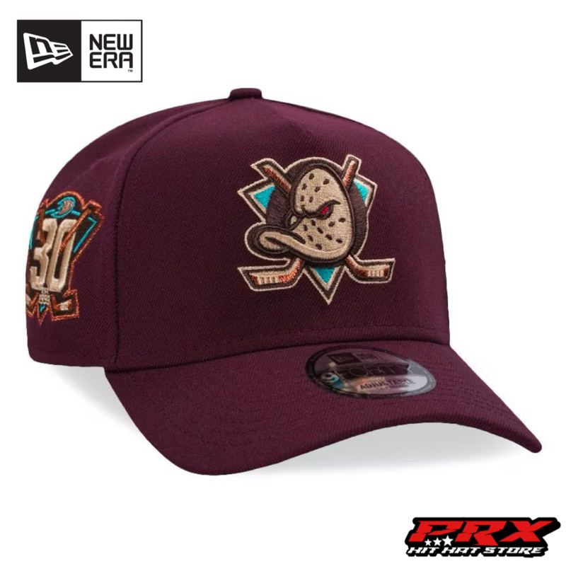 NEW ERA 9FORTY A-FRAME ANAHEIM DUCKS 30TH ANNIVERSARY MAROON PRIME ...