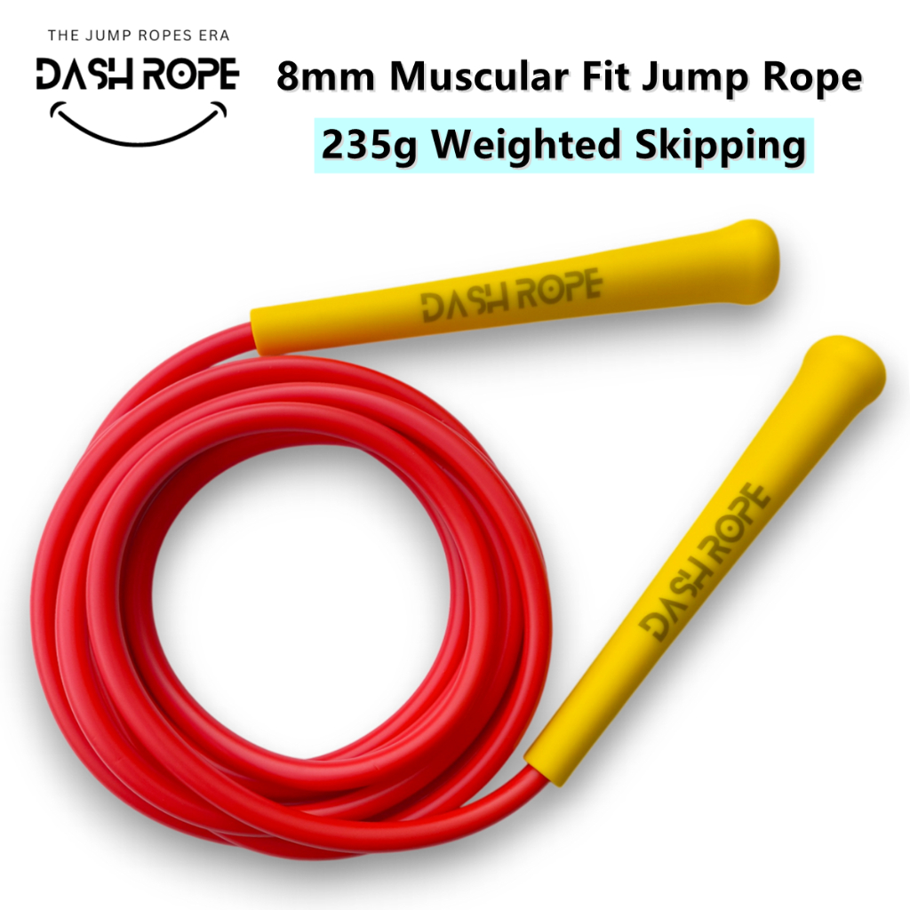 DASH ROPE 8mm Heavy Weighted Jump Ropes Premium PVC Fitness Skipping ...