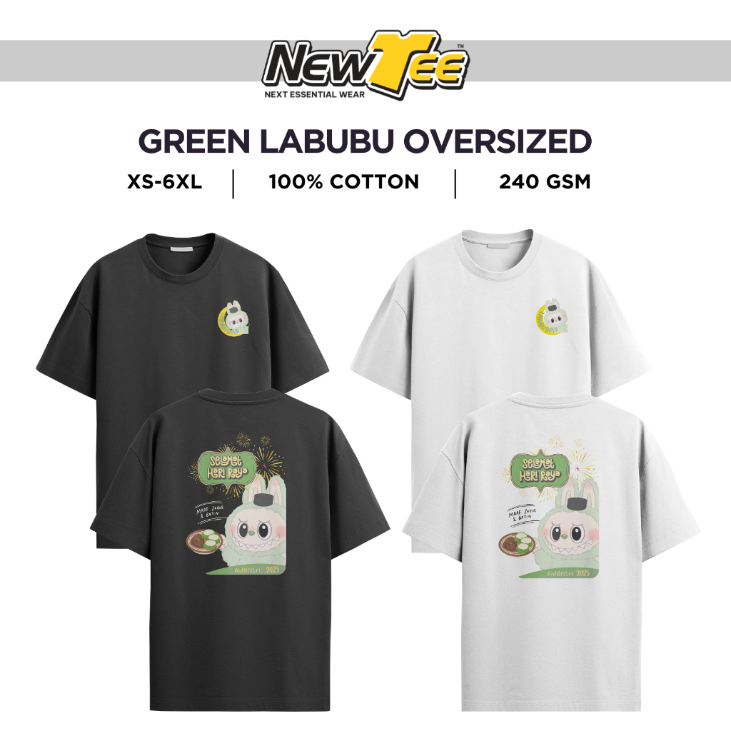 NEWTEE Green Labubu Oversized Raya 2025 | Shopee Malaysia