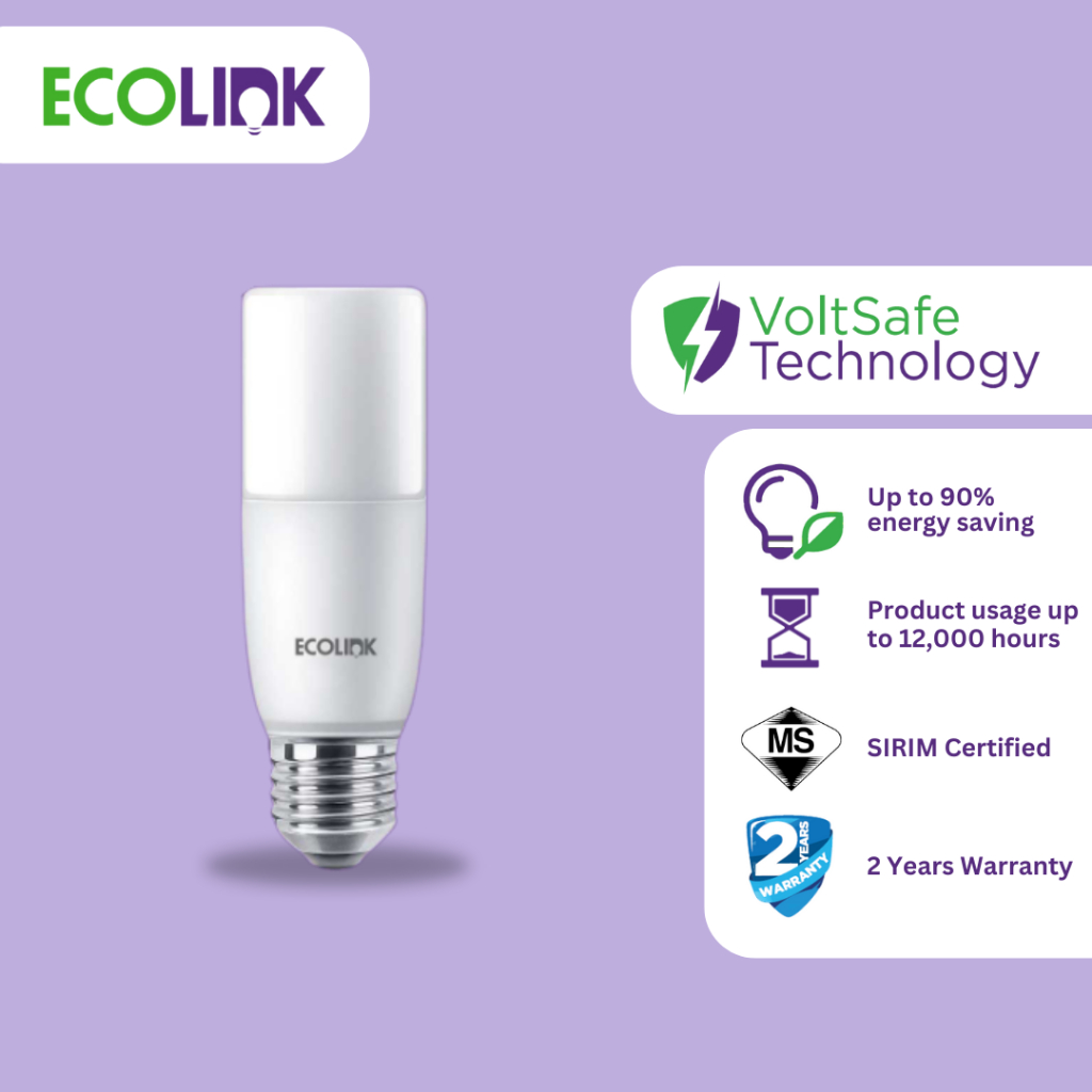 ECOLINK E27 LED Stick Bulb 9W 11W ( 3000K / 6500K ) | Shopee Malaysia
