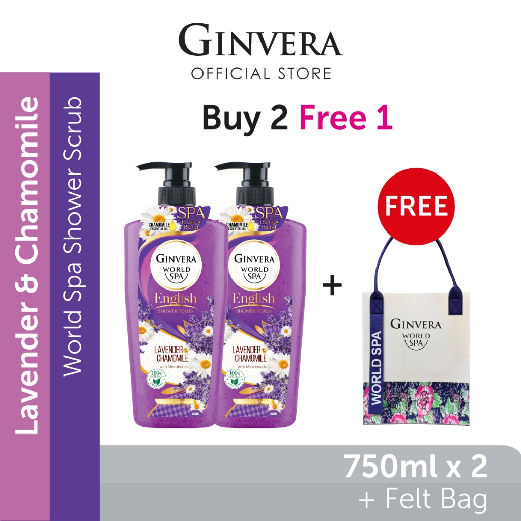 [Bundle of 2] Ginvera World Spa English Shower Scrub - Lavender ...