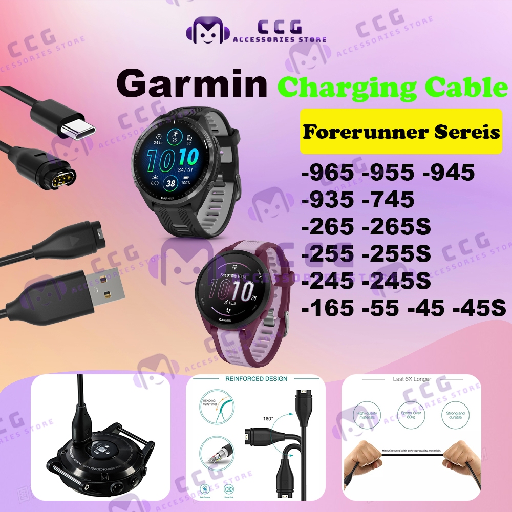 Garmin Smart Watch Forerunner 965 955 Type C USB Charging Cable 3 ...
