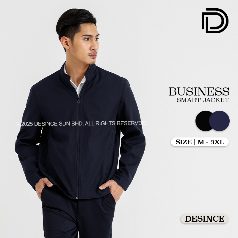 🇲🇾 DESINCE Men Smart Jacket Long Sleeve Black Blue Jackets Men Top ...