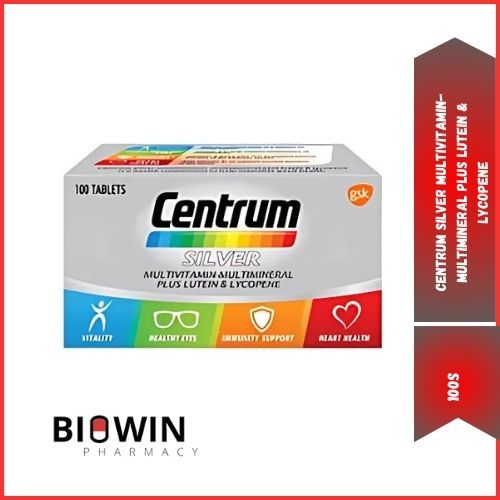 CENTRUM SILVER MULTIVITAMIN-MULTIMINERAL PLUS LUTEIN & LYCOPENE 100s ...
