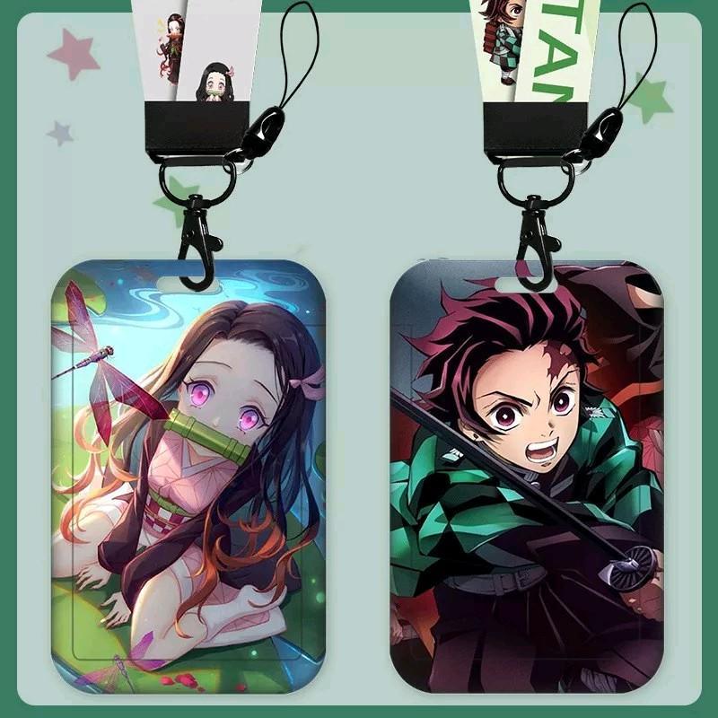 Demon Slayer Nezuko Tanjiro ID Card Holder Card Cover Subway Bus Card ...