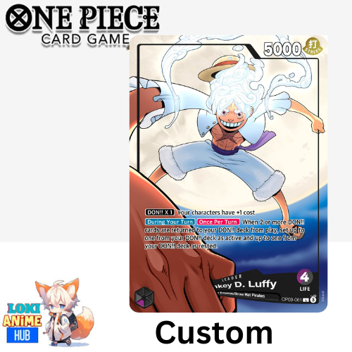 Monkey D luffy OP09 061 L Leader AA Custom Made Design Leader Blue Deck ...