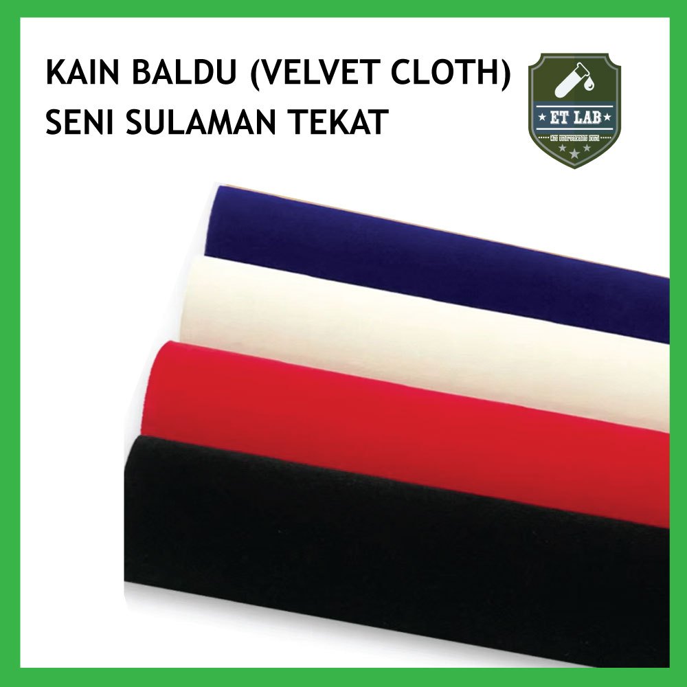 VELVET CLOTH FOR EMBROIDERY KAIN BALDU UNTUK SULAMAN TEKAT SENI SEKOLAH ...