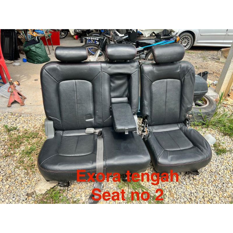 Exora seat tengah barisan kedua 2+1 original leather proton | Shopee ...