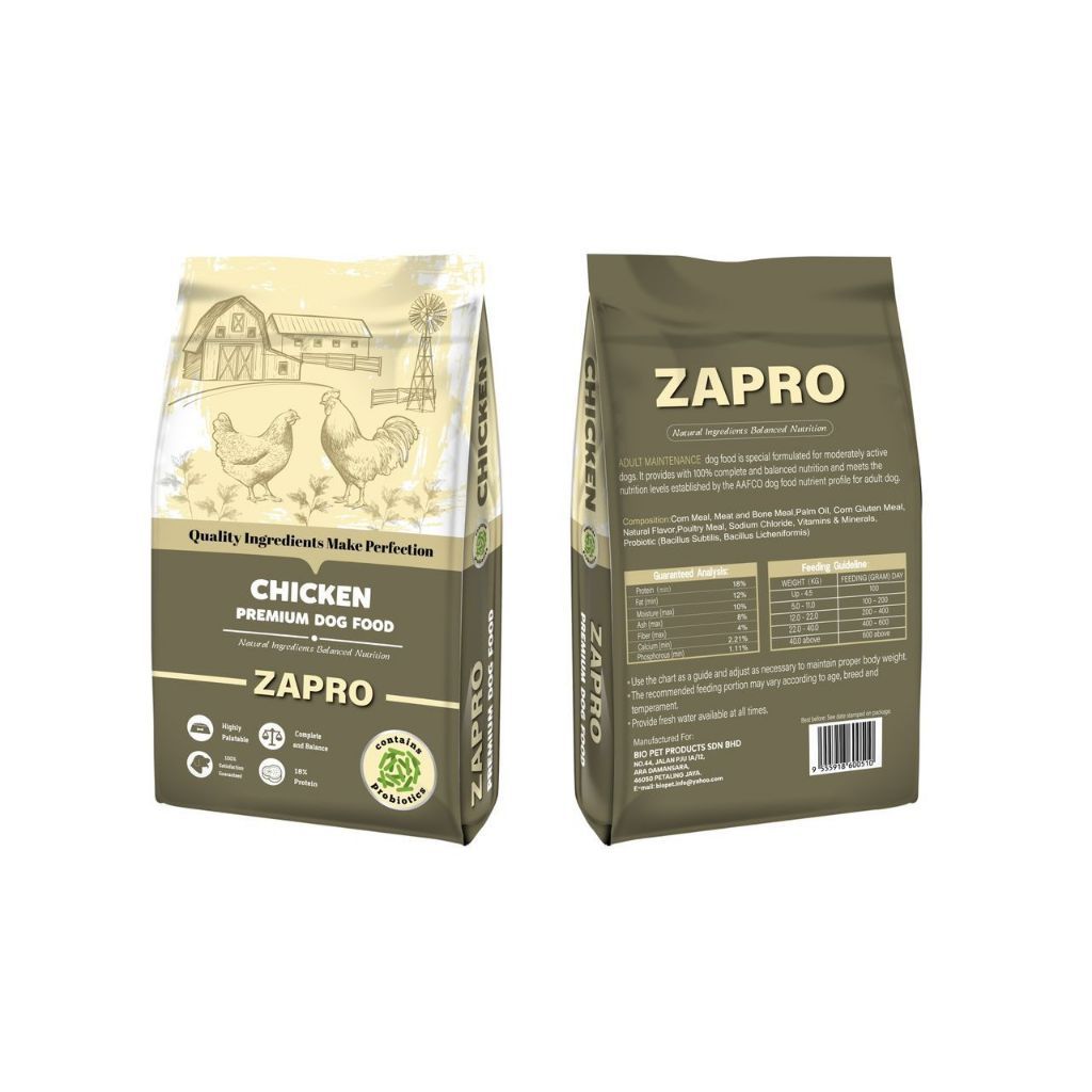 ZAPRO PREMIUM DOG FOOD - CHICKEN 15KG | Shopee Malaysia