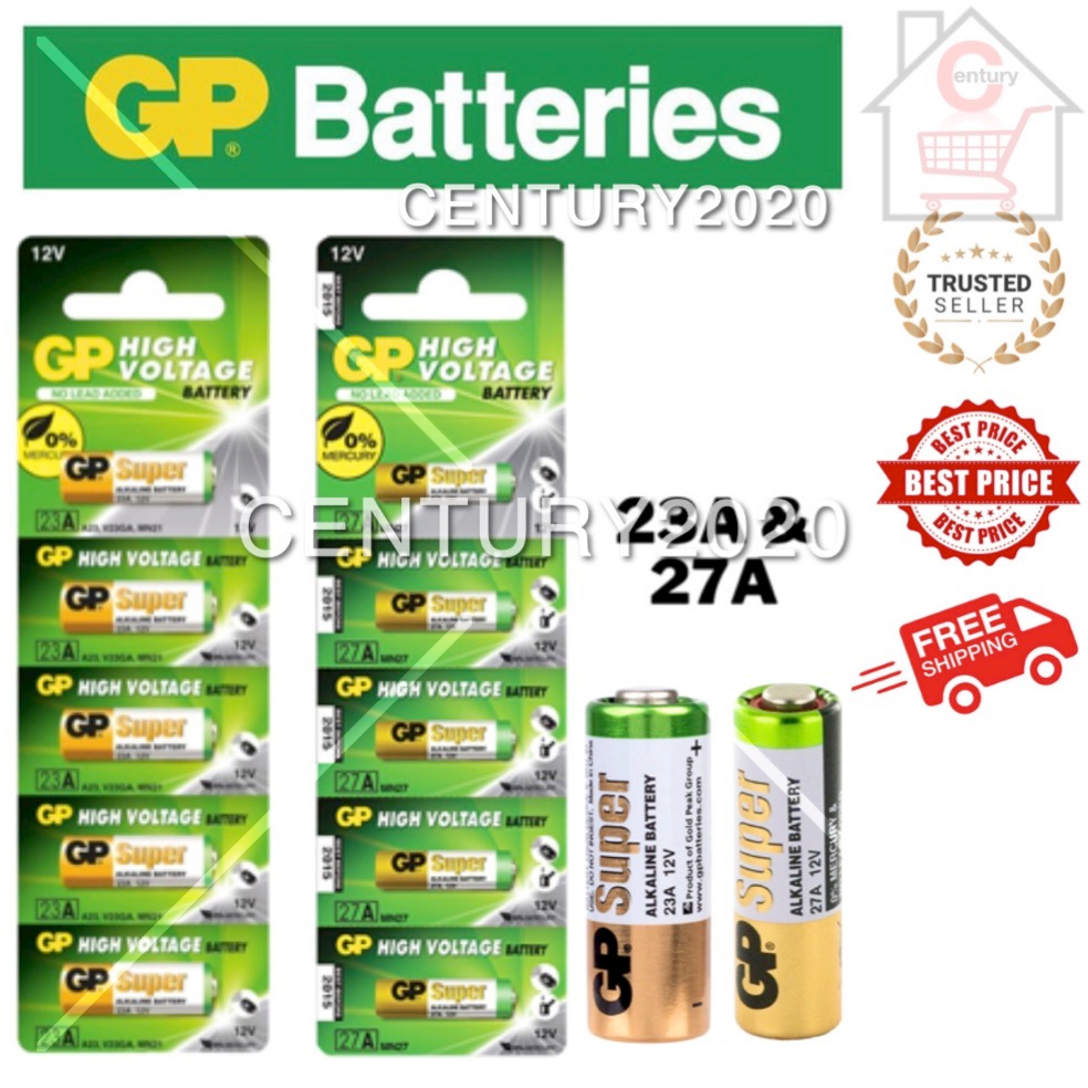 GP 27A & 23A High Voltage Super Alkaline Battery 12V 5pcs/card | Shopee Malaysia