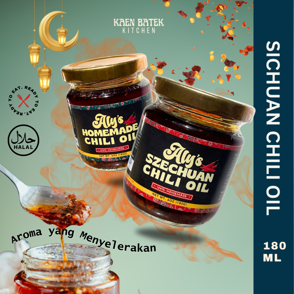 Aly’s Homemade Szechuan Chili Oil | 100% Produk Muslim Halal 180gm ...