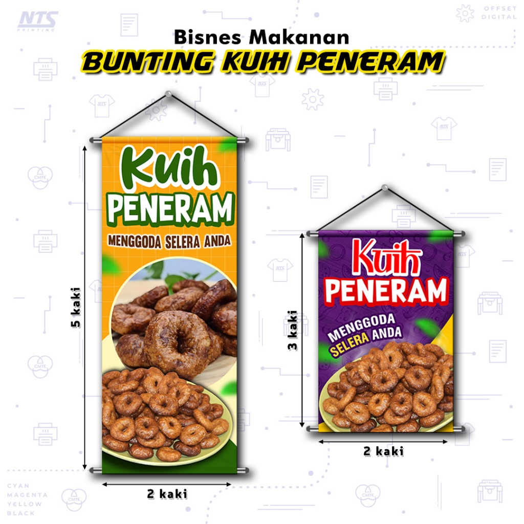 READY DESIGN BUNTING KUIH PENERAM -PENIAGA KEDAI / GERAI / MAKANAN ...