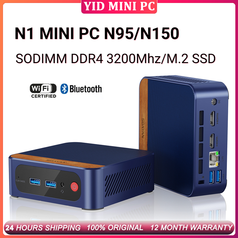 N1 MINI PC Intel N97/N150 DDR4 3200MHz M.2 Windows 11 Pro WIFI BT Wake on Lan Office Desktop 1 ...