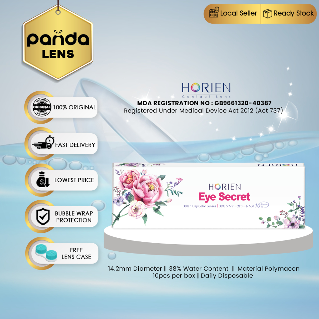 [Power 0.00 until -8.00] Horien Eye Secret 38% 1-Day Daily Color ...