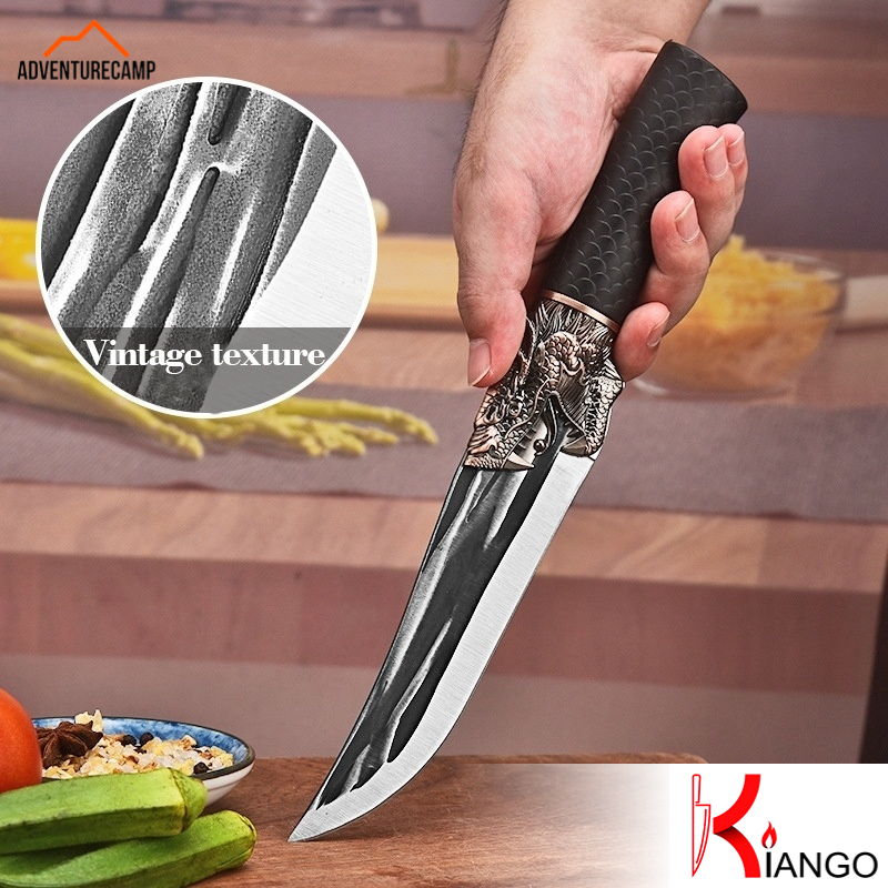 Kiango Dragon Head Bone Removal Knife Forged Blade Slicing Knife Bone ...