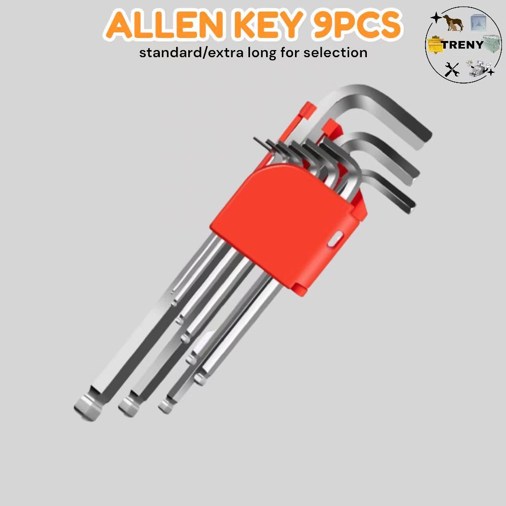 EXTRA LONG 9pcs High Quality Allen Key Set Tool Set Wrench Set Allen ...