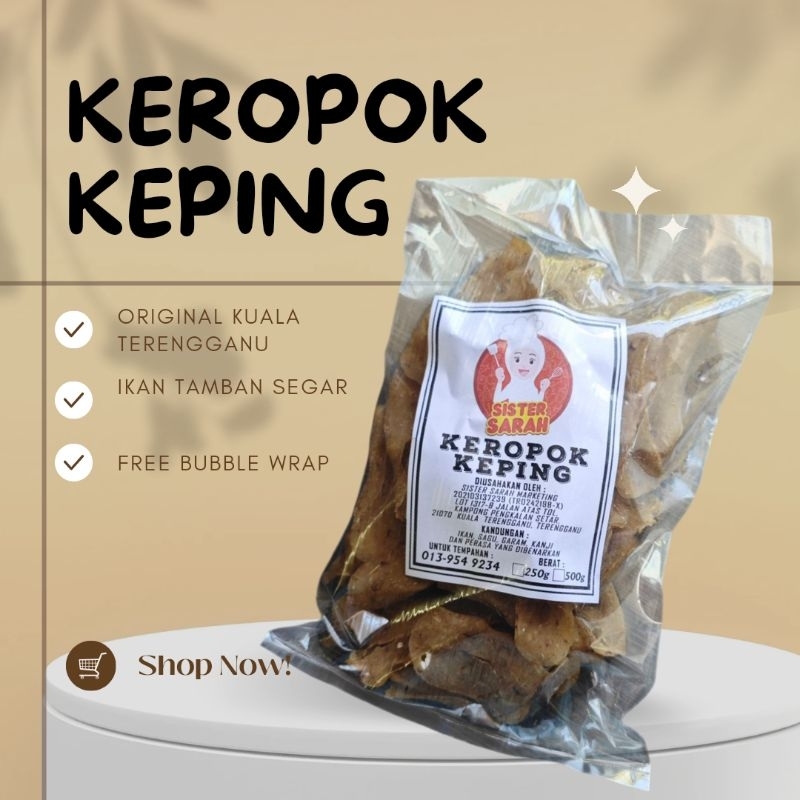 Keropok Keping Ikan Tamban Original Terengganu 1pack 250g | Shopee Malaysia
