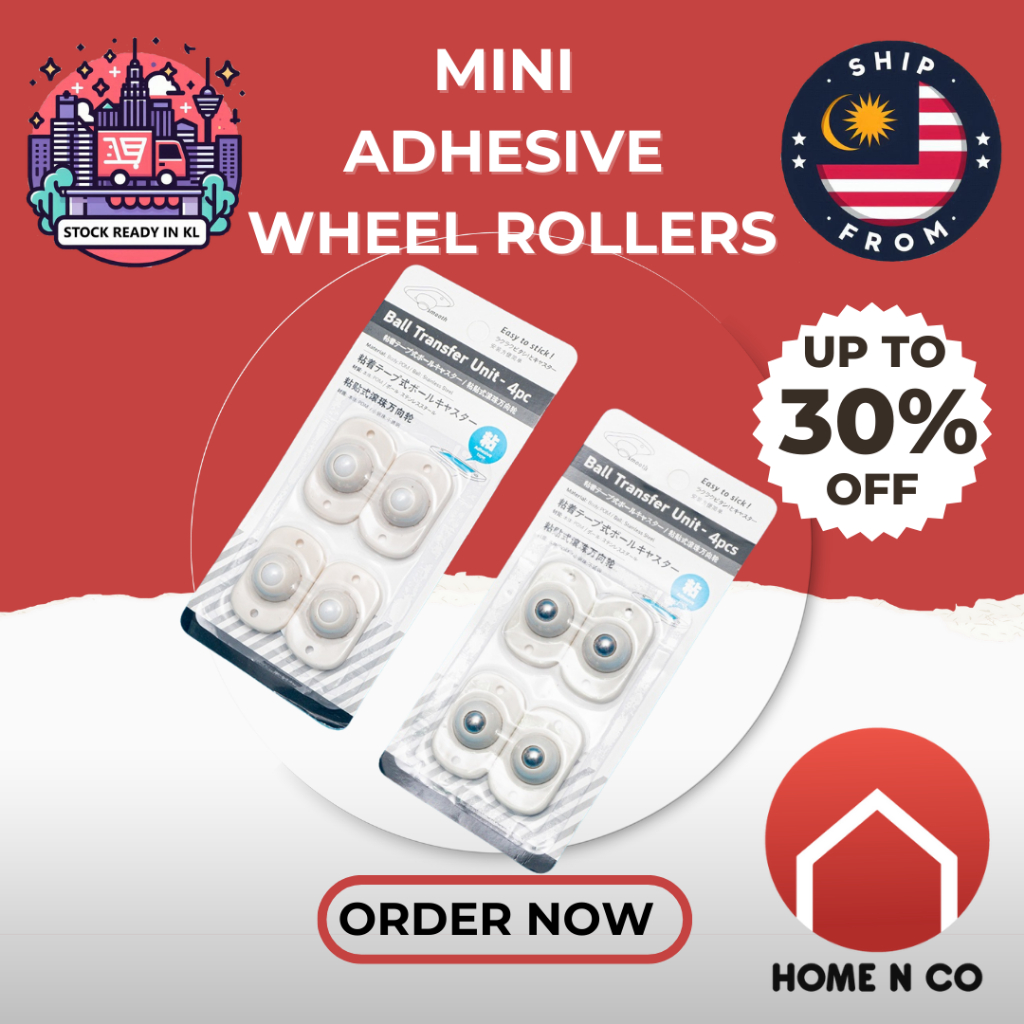HNC "Mini Adhesive Wheel Rollers for Furniture & DIY Trolleys | Roda ...