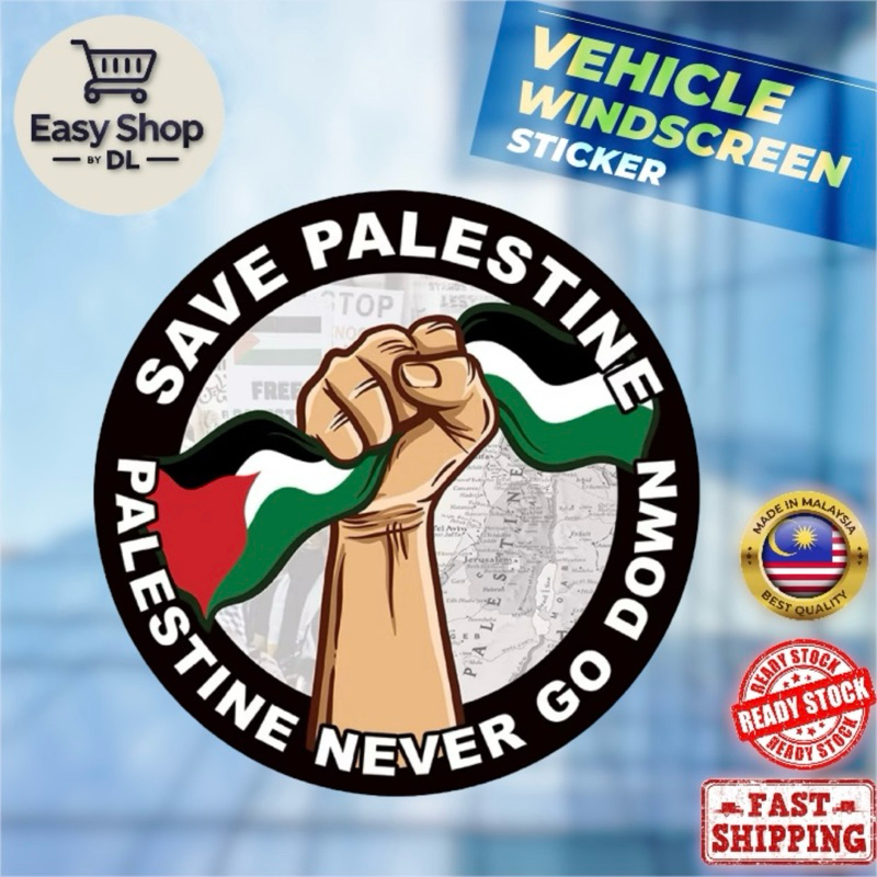 »SAVE GAZA PALESTINE »Windshield Sticker Tampal lekat dalam Cermin ...