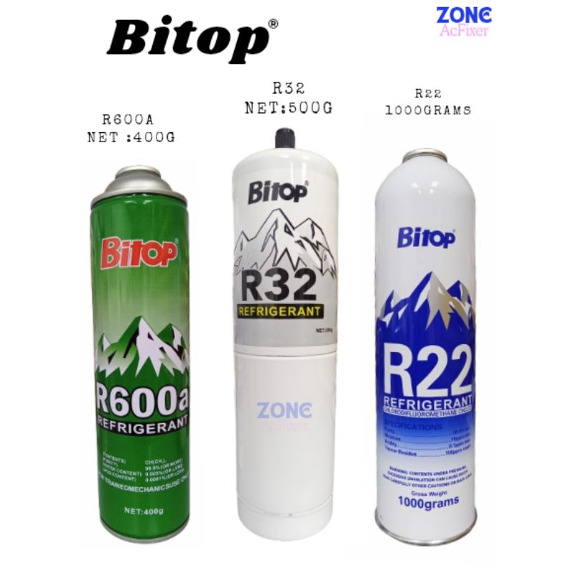 Bitop Gas Refrigerant R600a/R32/R22 & Gas opener R22 and others | Shopee Malaysia