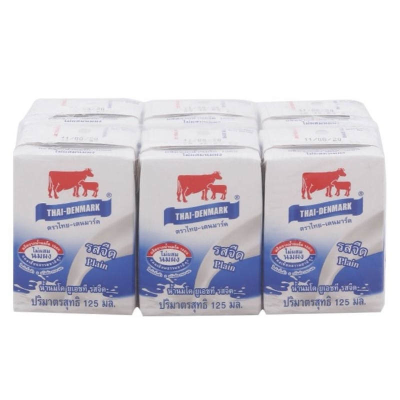 Thai-Denmark plain milk 125ml (1x6) | Shopee Malaysia