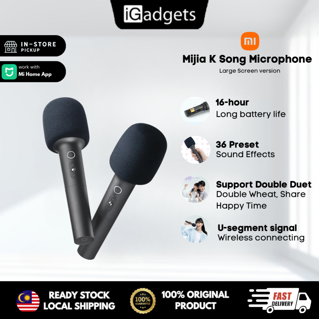 Xiaomi Mijia Karaoke Microphone K Singing Wireless Bluetooth Portable ...