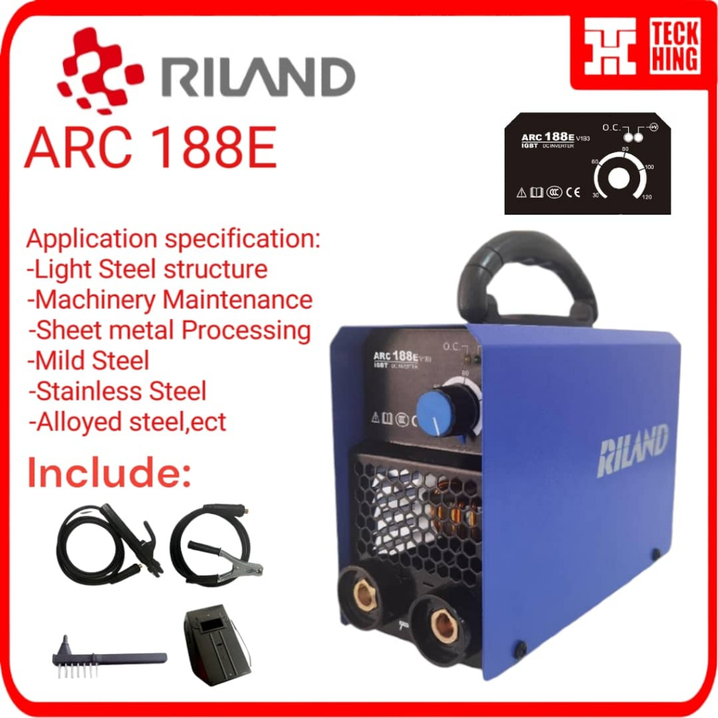 RILAND WELDING SET ARC188E 120A PORTABLE MMA INVERTER WELDER WELDING ...