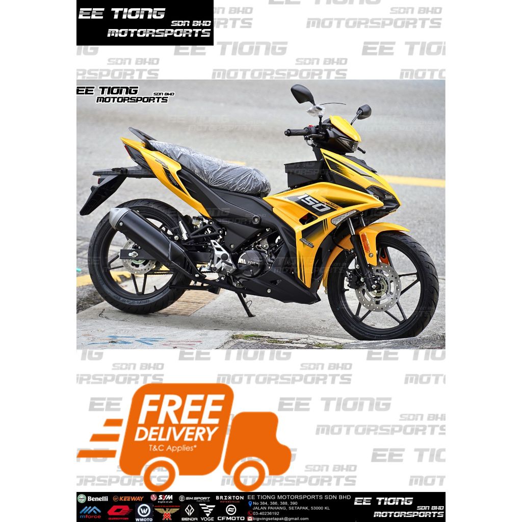 VOGE FR150 YELLOW *(NEW-UNREGISTER) FORMICA ROSSA ABS KEYLESS TFT METER ...