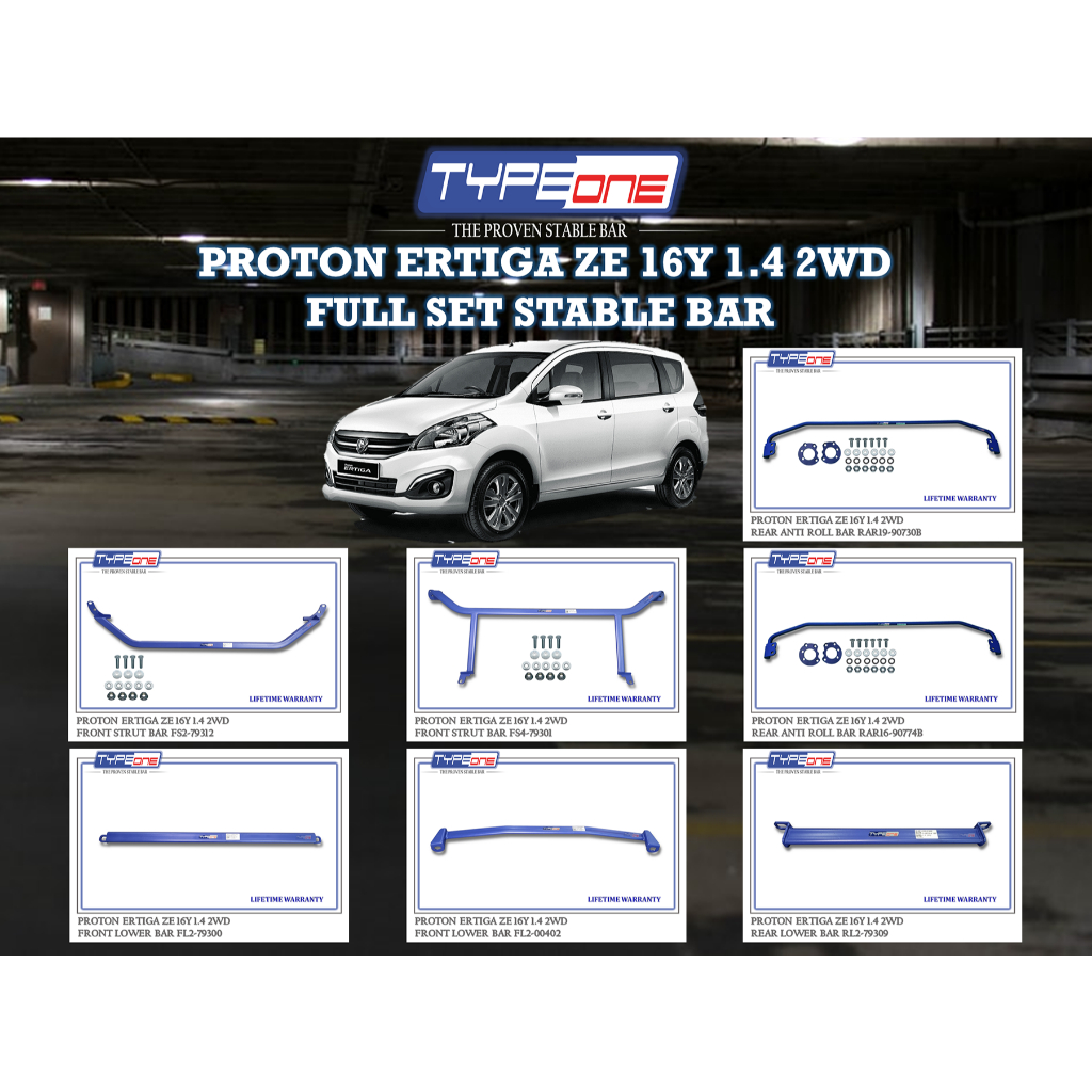🔥 READY STOCK 🔥 TYPE ONE STABLE BAR - PROTON ERTIGA 16Y | Shopee Malaysia