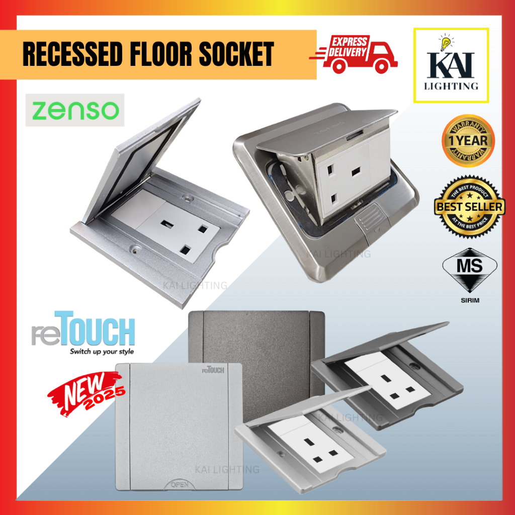 [SIRIM] Zenso/Retouch[NEW] 13A Floor Socket Pop Up Floor Socket with ...