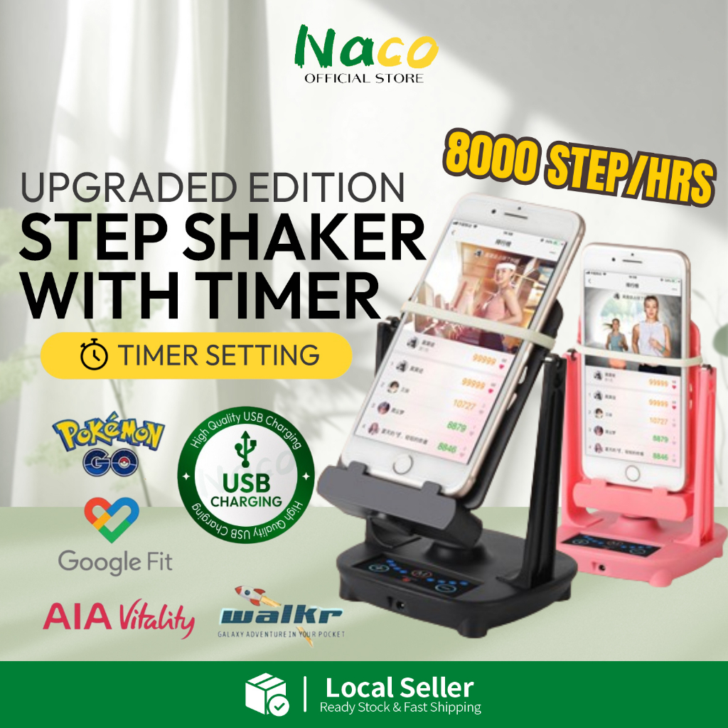 Phone Step Shaker with Timer for 2 Device Pedometer For Pokemon Go AIA ...