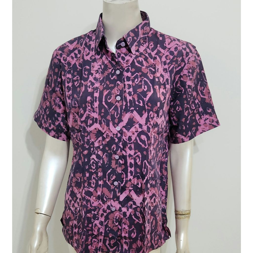 (READY STOCK) SW0086GHD Batik Handrawn Lady Blouse Baju Batik Tangan ...